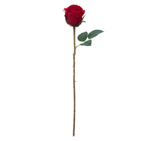 Single Real-Touch Red Rose - 50cm tall — Artificial Floral Supplies