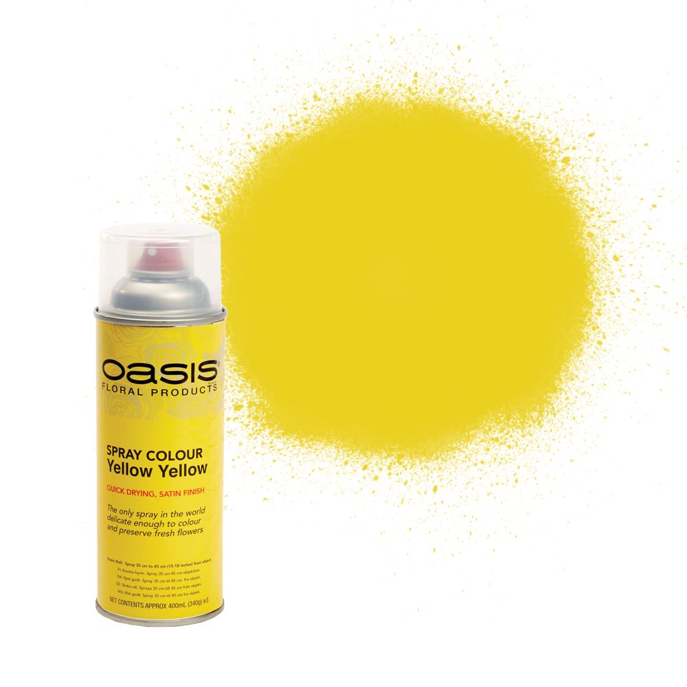 OASIS® Spray Paint Colours - Yellow - 400ml — Artificial Floral Supplies