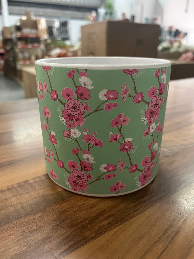 Ceramic Cherry Blossom Pot - 12cm — Artificial Floral Supplies