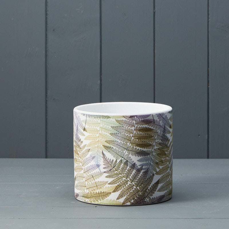 Fern Leaf Ceramic Pot Height 12.5cm — Artificial Floral Supplies