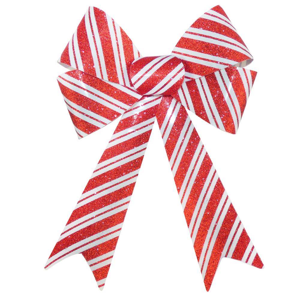 Candy Cane Bow - 22x32cm — Artificial Floral Supplies