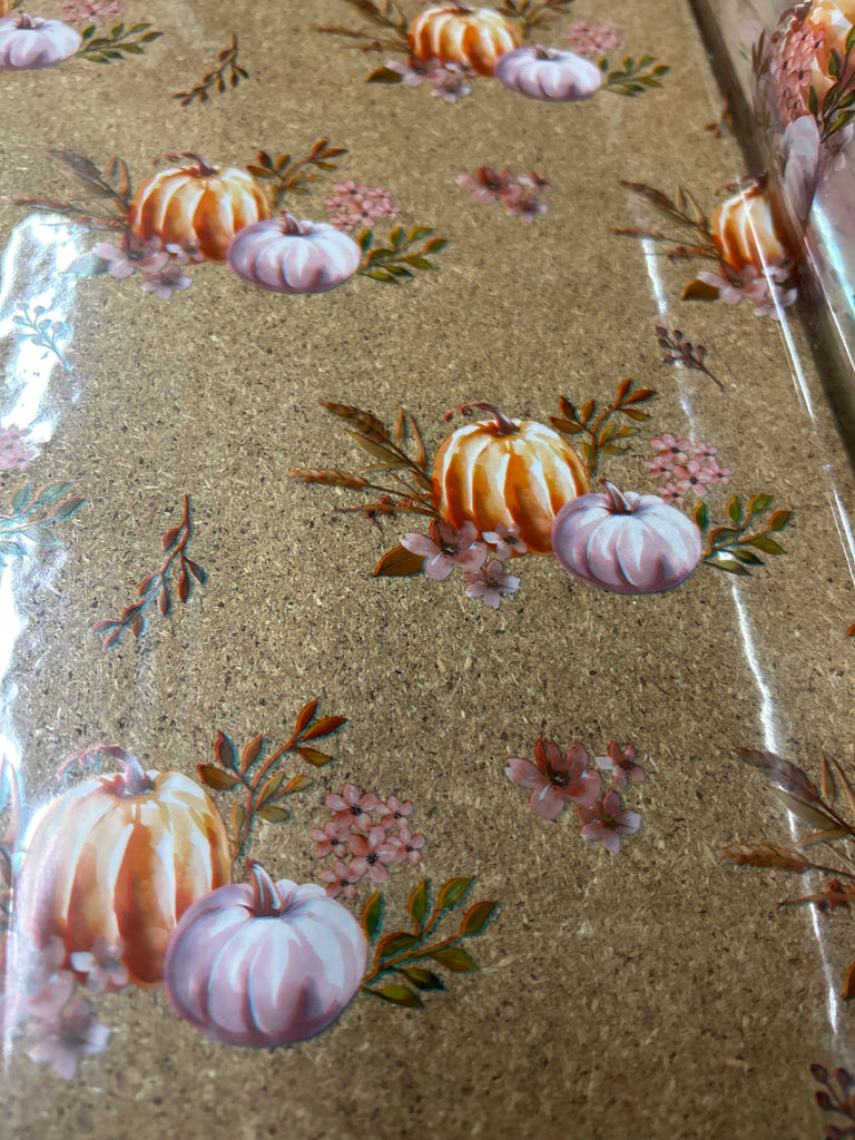 80 Metre Roll of Clear Cellophane with an Autumn Pumpkin Print - 80cm ...