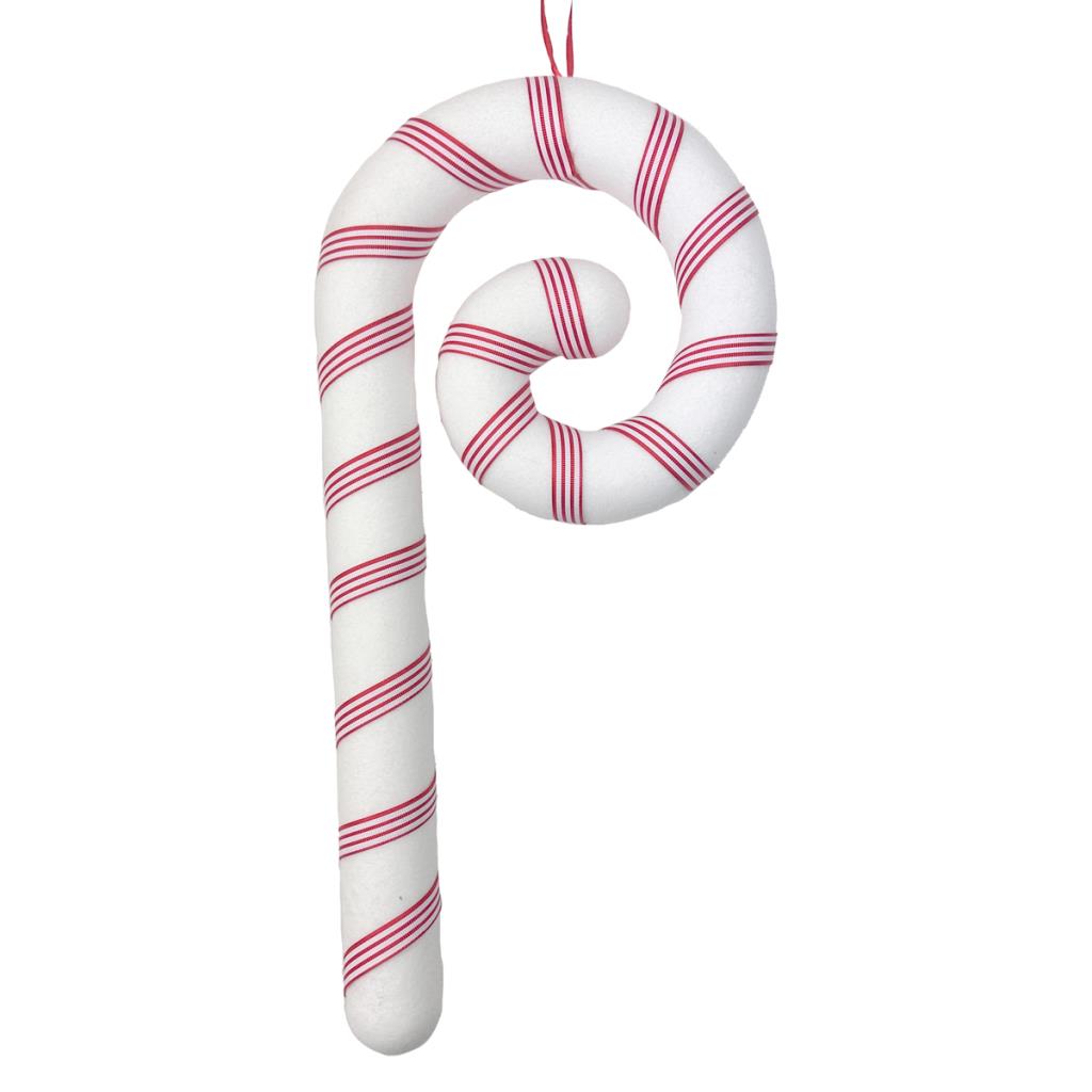 Extra Large Curly Candy Cane - Pink & White - 40 x 19cm — Artificial ...
