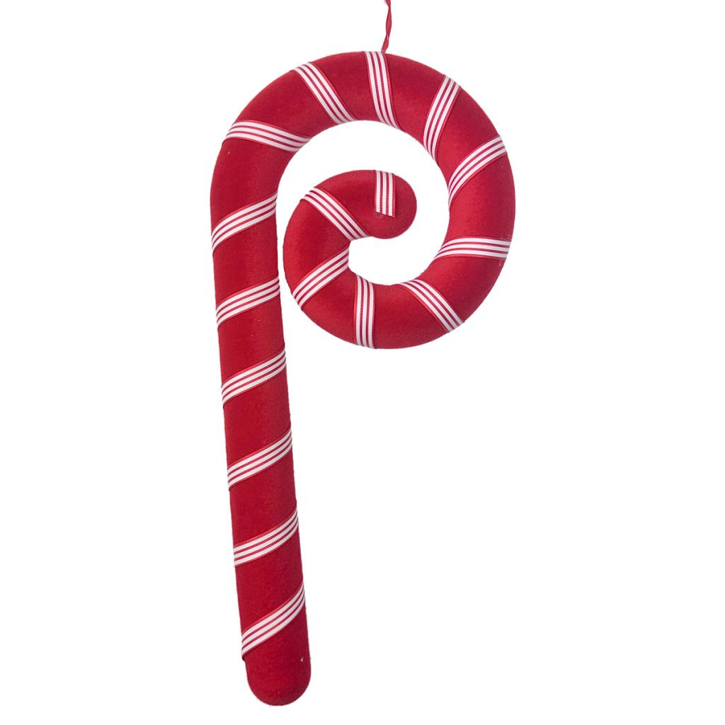 Extra Large Curly Candy Cane - Red & White - 40 x 19cm — Artificial ...