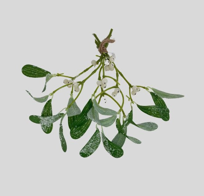 Hanging Glitter Mistletoe & Berry Bundle x 23cm — Artificial Floral ...
