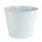 Zinc White Bucket Ribbed 20.5cm — Artificial Floral Supplies