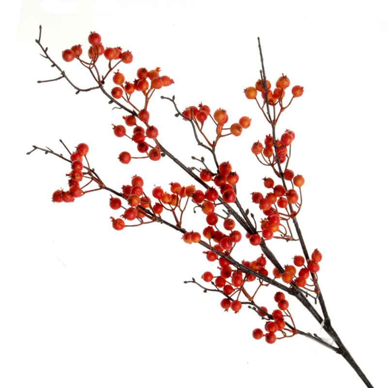 Orange Berry Spray - Orange/Brown (90cm long) — Artificial Floral Supplies