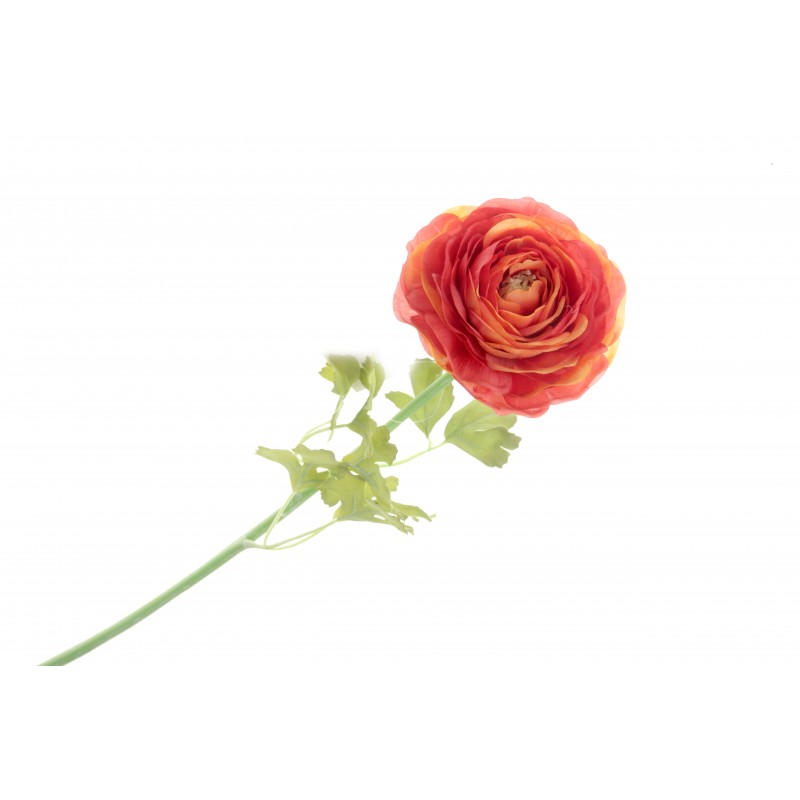Single Stem Ranunculus Flower - 60cm long - Orange/Red — Artificial ...