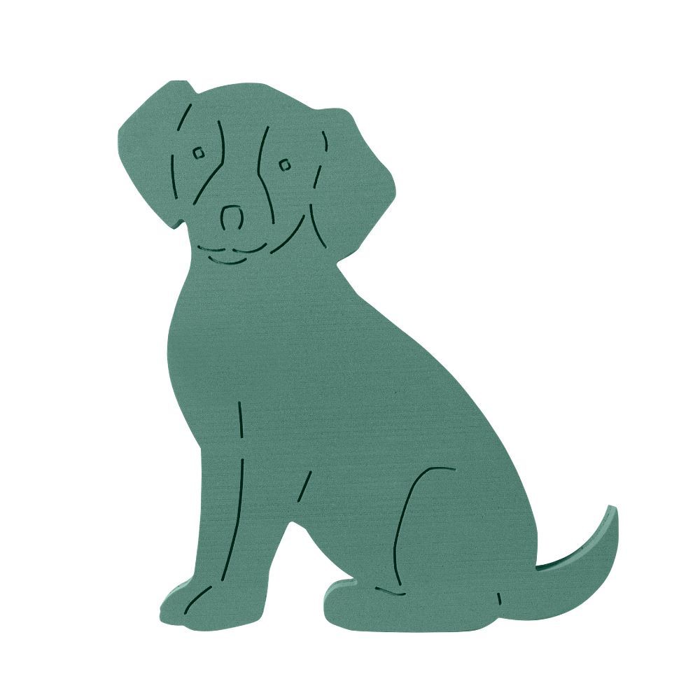 37 x 44cm Foam Shapes Sitting Dog - Small — Artificial Floral Supplies