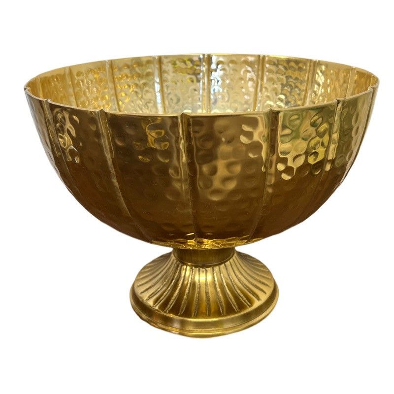 Gold Footed Bowl x 25cm — Artificial Floral Supplies