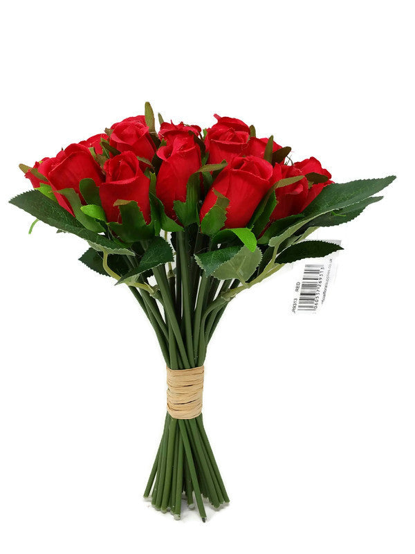 24 Head Mini Rose Bud Bundle - Red — Artificial Floral Supplies