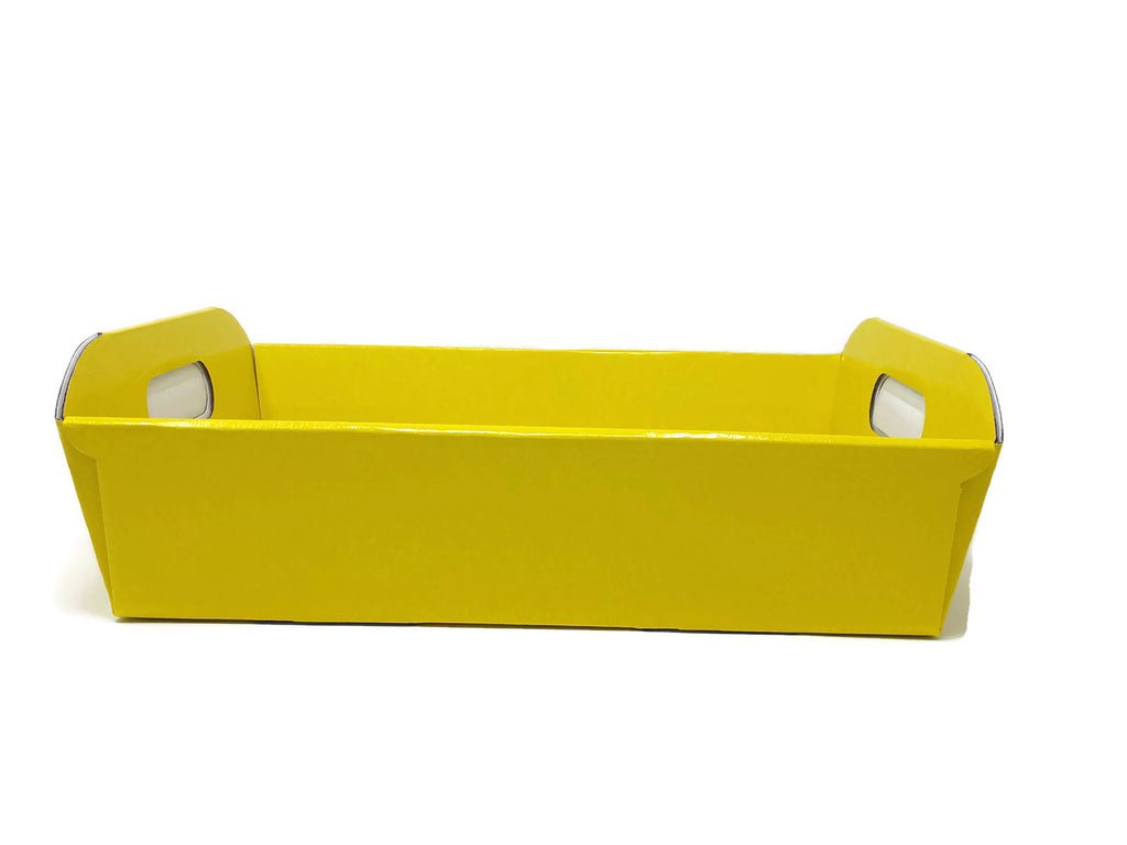 Yellow Cardboard Hamper Box x 34cm — Artificial Floral Supplies