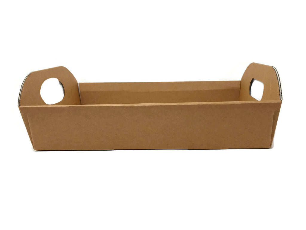Cardboard Hamper Box x 38cm - Natural Kraft — Artificial Floral Supplies