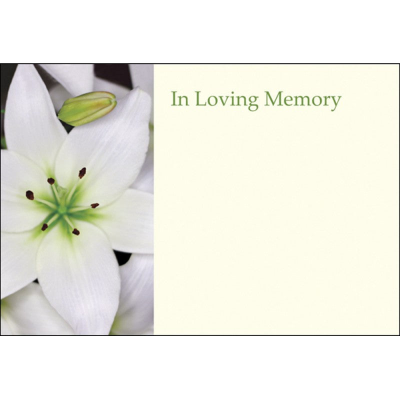 Pack of 50 Florist Message Cards - In Loving Memory — Artificial Floral ...