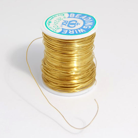 Gold Beading Wire 22m — Artificial Floral Supplies