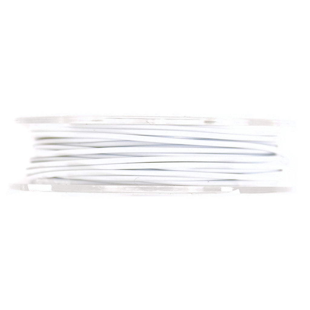 White Plastic Coated Wire - 18 Gauge 9.2m — Artificial Floral Supplies