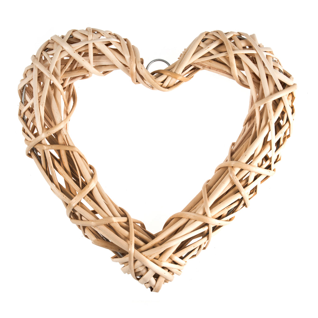 Willow Heart Wreath Base x 20cm — Artificial Floral Supplies
