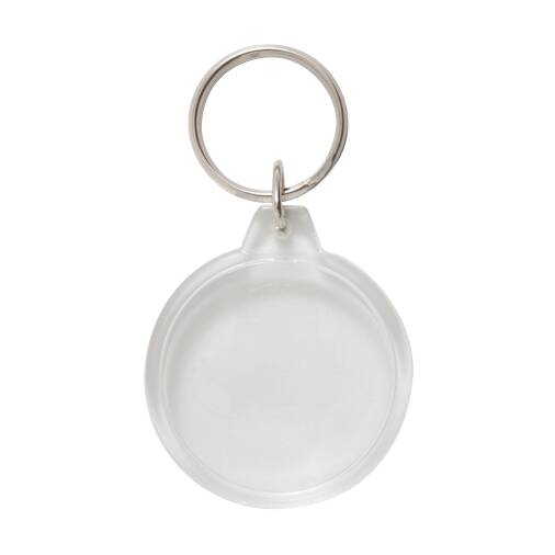 Clear Acrylic Blank Round Key Ring Fob — Artificial Floral Supplies