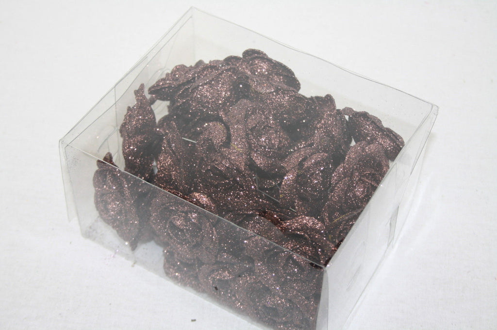 24 Glitter Rose Picks - Chocolate Brown — Artificial Floral Supplies