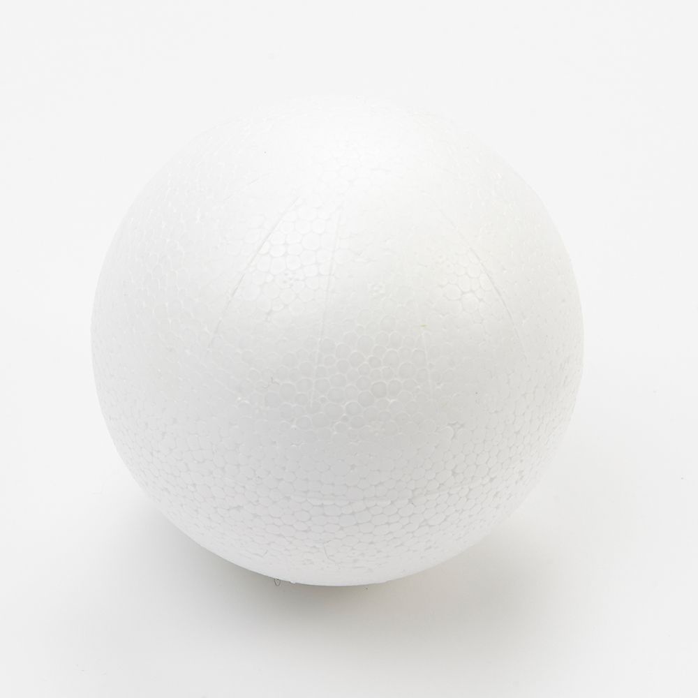 10cm Polystyrene Solid Sphere x 5 — Artificial Floral Supplies