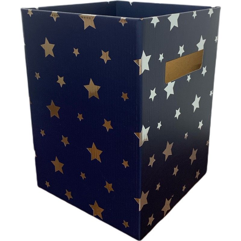 Midnight Blue Flower Box with Silver Stars x 10 — Artificial Floral ...